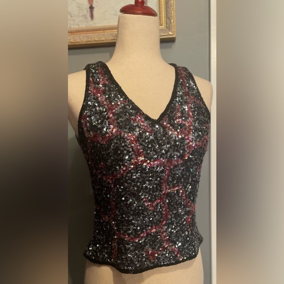 emma black | Tops | Emma Black Sequin Top | Poshmark